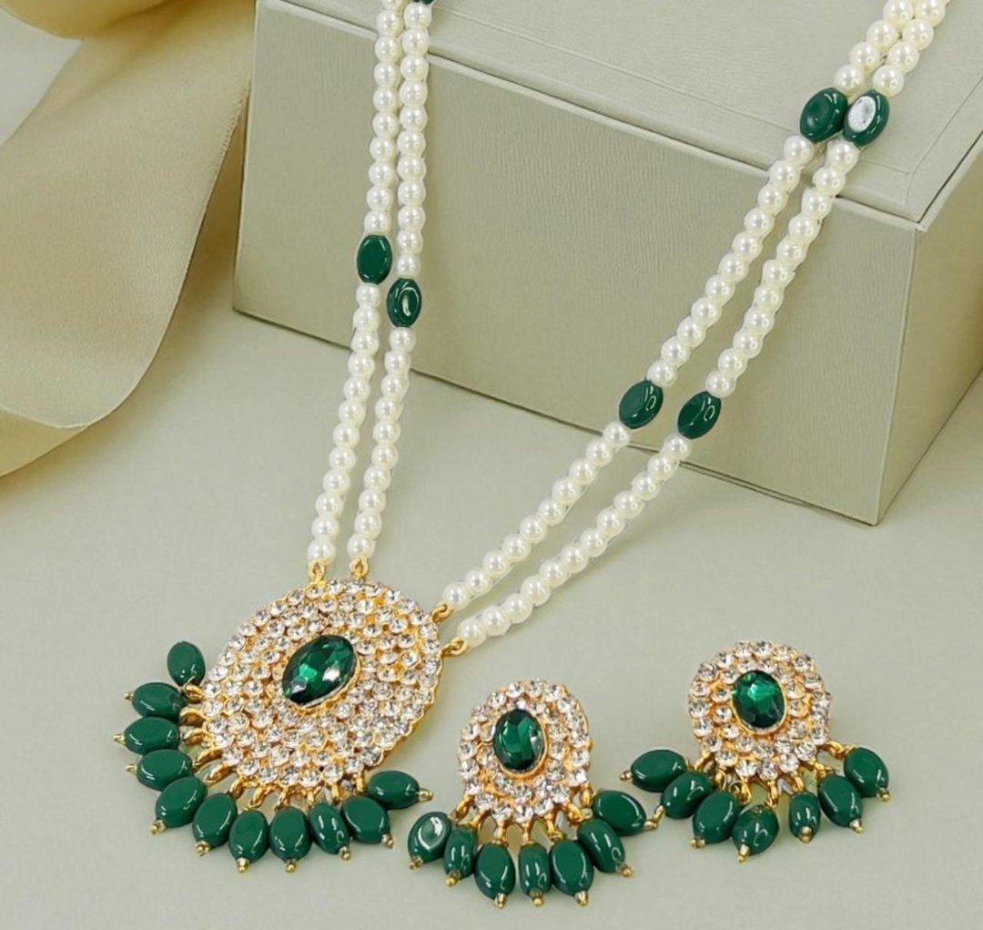Oval Pearl Mala Set